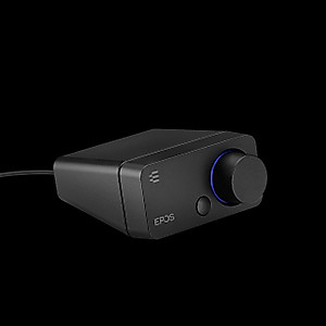 EPOS GSX 300 - External Computer Sound Card - High-Resolution Stereo & 7.1 Surround Sound - LED Volume Dial; Customizable Smart Button - Windows 10 Synchronized