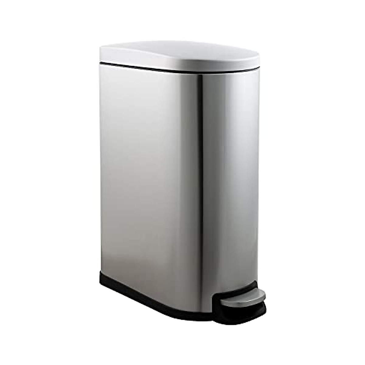 Organize It All 2 Pack Dust Bins | Dimensions: 19" x 11.2" x 25.2" | 40 Liter | 10 Liter | Wastebasket | Step Pedal Open | Stainless Steel