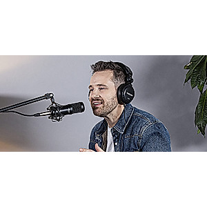 Tascam Dynamic Microphone for Broadcast Microphone for Professional Podcasting and Live Streaming (TM-70), Black