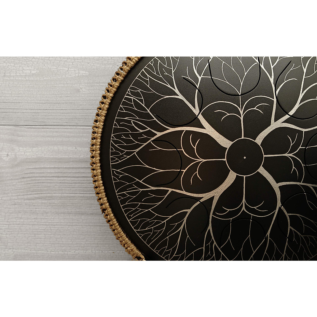 GUDA DRUM Freezbee Tree with Rope Decoration FREE Mallets and Quality Travel Bag. Best Pandrum, Tongue Drum