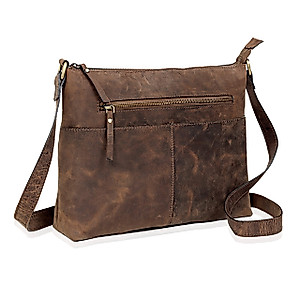 Vintage Leather Women's Crossbody bags Medium Size Sling Women Purse, Shoulder bags & Handbags