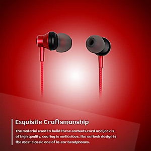 MR01 Wired Earbuds, Stereo Bass Earphones, Noise Isolation in-Ear Headphones with Mic,3.5mm Compatible with Computers/Laptop/Android/Ipad/Samsung/mp3