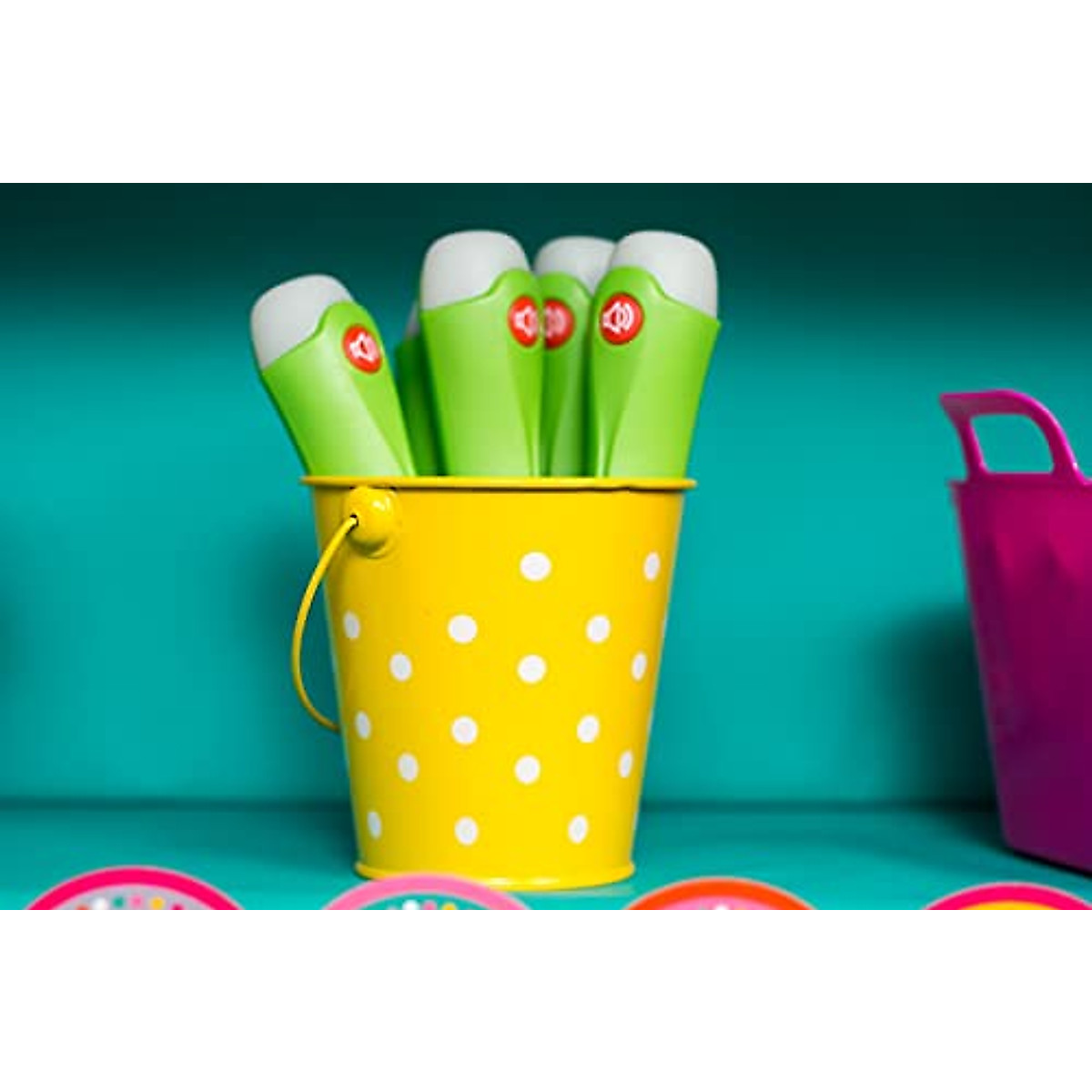 Teacher Created Resources Polka Dot Buckets & Caddy Set, (9487)