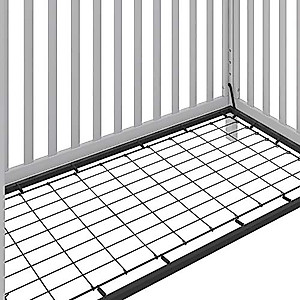 Little Seeds Rowan Valley Skyler 3-in-1 Convertible Crib with Canopy, Dove Gray
