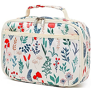 CAMTOP Lunch Box Kids Insulated Lunch Bag Small Cooler Thermal Meal Thermal lunchbox for Girls Boys School Picnics(Flower)