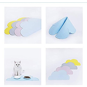 Luck Dawn Cat Placemat Cat Feeding Mat，Premium Silicone Anti Slip Waterproof Pet Feeding Mats with High Lips，Pet Food Tray for Dogs, Cats & Others Animal (Dark Pink)