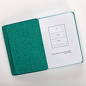Christian Art Gifts Classic Handy-sized Journal Strength and Dignity Proverbs 31 Woman Bible Verse Inspirational Scripture Notebook w/Ribbon, Faux Leather Flexcover 240 Ruled Pages, 5.7" x 7", Teal