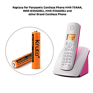 Kruta NI-MH AAA Rechargeable Battery 1.2V 700mah hhr-55aaabu AAA Batteries for Panasonic Cordless Phones, Remote Controls, Electronics, Solar Lights (Pack 8)