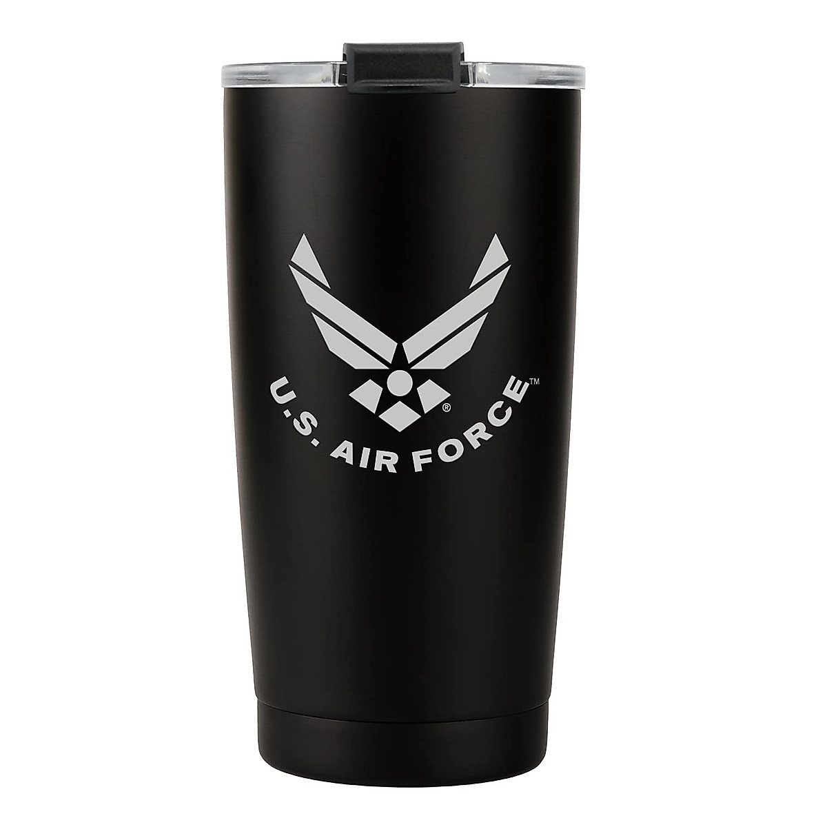20oz Air Force Tumbler, Double-Walled Insulated Steel USAF Coffee Mug with Lid | Air Force Gifts | USAF 20oz Tumbler