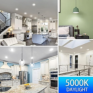 Energetic BR20 LED Bulb R20 Dimmable 5000K Daylight 45W Equivalent to 6.5W, Recessed Can Light Bulbs, Kitchen Ceiling Lights, E26 500 Lumen LED Flood Light Bulbs, Indoor UL Listed (Pack of 10)