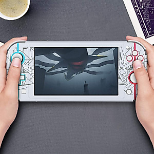 DLseego Switch Lite Skin Cool Pattern Full Wrap Skin Protective Film Sticker Design for Switch Lite-Gray