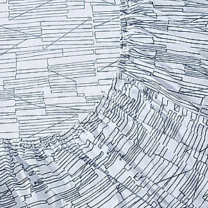 City Scene - Queen Sheets, Cotton Percale Bedding, Crisp & Cooling Home Decor (Tally Navy, Queen)