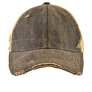 Gritty Bull Vintage Distressed Baseball Cap – Unstructured Fit Adjustable Snapback Hat for Men & Women Black