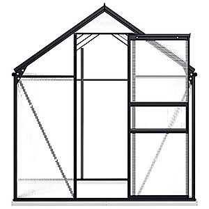 YEZIYIYFOB 6x6x6.7 FT Greenhouse Plastic Shed Green House for Plants Greenhouses for Outdoors Outside Heavy Duty Prefab House Garden Shed Aluminum Frame Polycarbonate Panels UV-Resistant 213 ft³