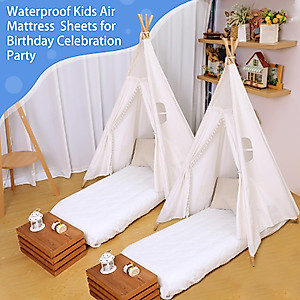 Fanfanwin 6 Pack Air Mattress Pad Sheets Cover Waterproof Mattress Protector Inflatable Airbed Fitted Sheets Soft Air Mattress Pad for Boys Girls Sleepover Party