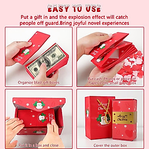 2024 Merry Christmas Surprise Box Gift Box Set, Surprise Gift Boxes, Pop-Up Explosion Boxes for Money and Birthdays, Folding Bouncing Boxes for Christmas (Red, 9PC)