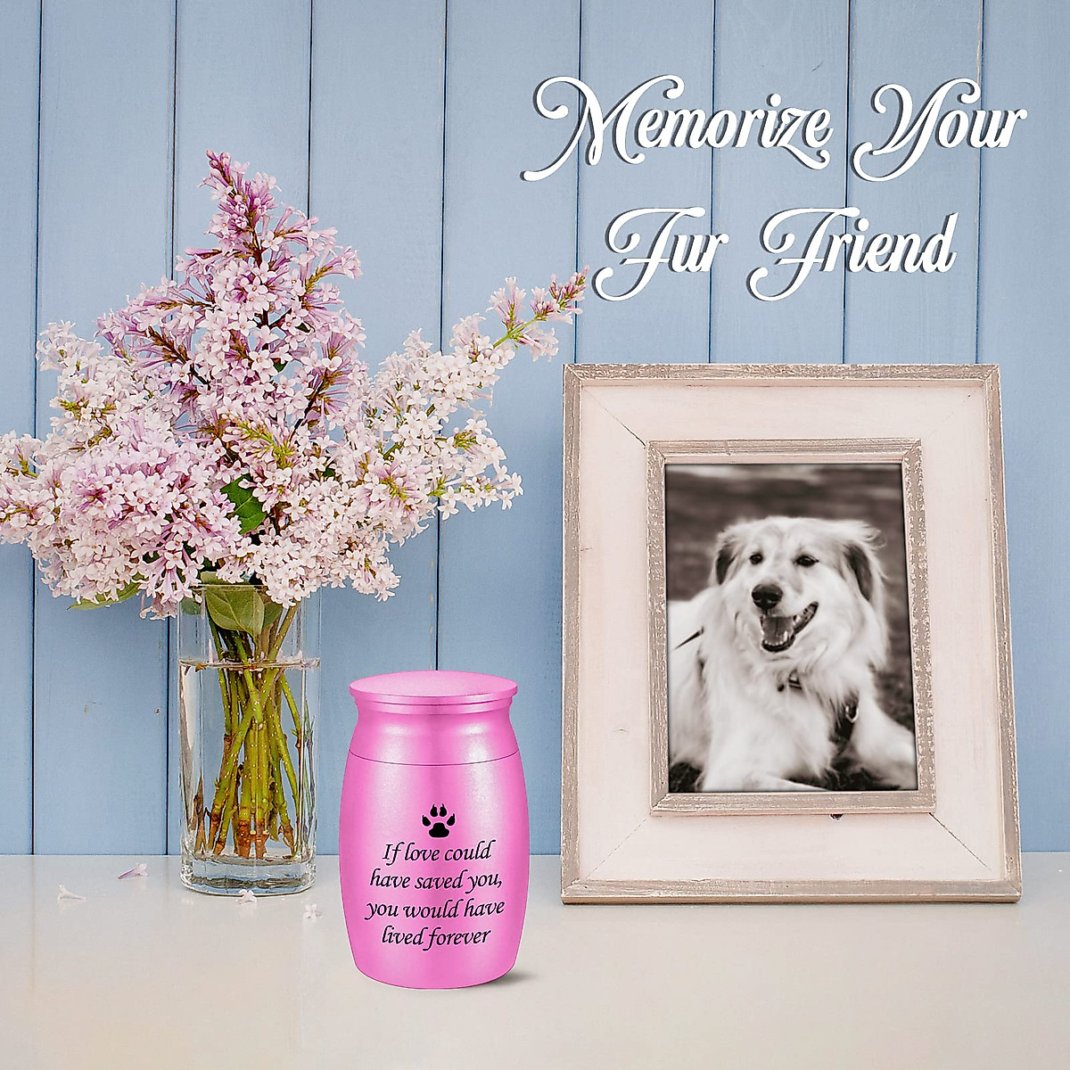 3 Inches Small Keepsake Urn for Pet Dog Ashes Aluminum Mini Cremation Urns for Dog Cat Memorial Ashes Urn for Sharing Fur Friend Ashes