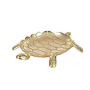 Deco 79 68987 Aluminum Turtle Dishes (Set of 2), Gold