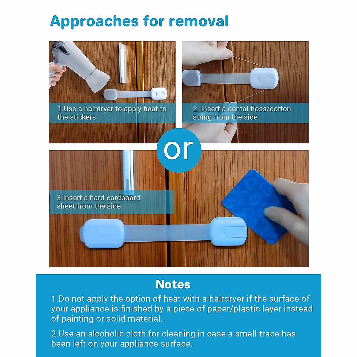 Child Safety Cabinet Locks for Babies, Baby Proofing Child Locks, 10 Pack DUOSI No Screws and Magnets Fridge Refrigerators Door Locks for Kitchen Cabinets and Drawers