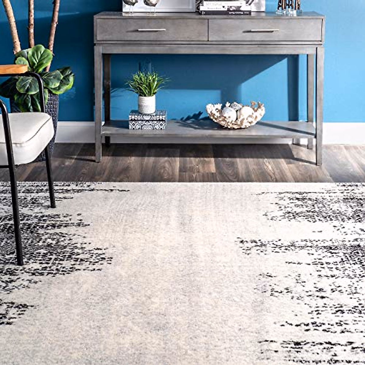 nuLOOM Konstantin Contemporary Chevron Area Rug, 9' x 12', Grey