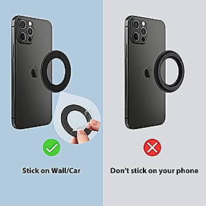 Nillkin Magnetic Shower Phone Holder Magsafe Wall Mount, 2 Pack SnapHold Magnetic Sticker for iPhone 14 Pro Max/14 Pro/14/13/12 Series/Magsafe Case, Magsafe Phone Mount for Kitchen, Bathroom, Black