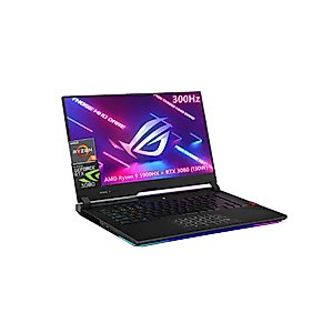 ASUS ROG Strix Scar 15 (2021) Gaming Laptop, 15.6" FHD Display, NVIDIA GeForce RTX 3080 (130W ), Ryzen 9 5900HX，with Marvel’s Spider-Man Remastered GeForce RTX Bundle (32GB RAM | 1TB PCIe SSD)