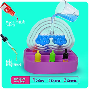 Unicorn Soap Making Kit - Girls Easter Crafts DIY Project Age 6+ Year Old Kids - Unicorn Girl Gifts - Science STEM Activity Teenage Gift - Make Your Own Soap Kits - Craft Toys Ages 6 7 8 9 10 11 12