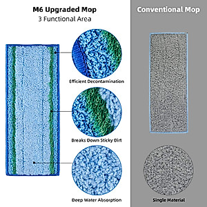 AnDongo 8 Pack Mop Pad for iRobot Braava Jet M6 Ultimate Robot Mop, Upgraded M6 Wet Mopping Pad, Washable Microfiber Replacement Cleaning Pad