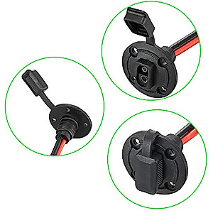 YETOR 10AWG SAE Power Socket, Weatherproof Socket Sidewall Port,Quick Disconnect Wire Automotive Panel Extension Cable for Solar Generator Battery Charger.(50CM)