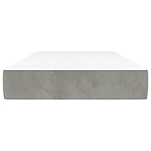 vidaXL Pocket Spring Bed Mattress Light Gray 39.4"x74.8"x7.9" Twin Velvet