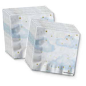 On Cloud Nine Birthday Party Supplies - Bridal Shower Tableware Set Includes Plates Napkins Cups - Kit for 16