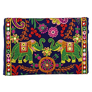 Elephant Sling Bag, Foldover Clutch, Hand Bag, Shoulder Bag & Cross Body Bag for Women & Girls (Blue Color)