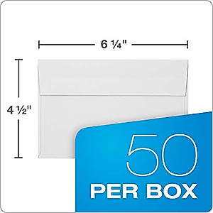 Quality Park 4 x 6 Photo Envelopes, Self-Sealing, for Photos, Invitations and Announcements, 24 lb White Wove, 4-1/2 x 6-1/4 Inches, 50 per Box (QUA10742)