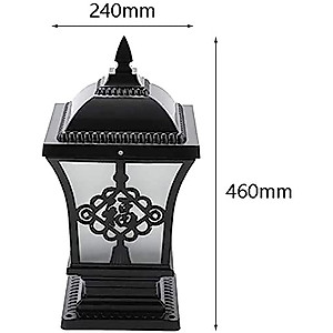 Exterior Lamp Post Lighting Fixtures Waterproof Post Light Post Cap Lamp Patio Garden Decoration Black Antique Outdoor Column Light Die-cast Aluminum Waterproof Front Doorpost Headlight, LED Outdoor W