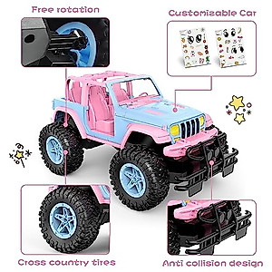 NQD Remote Control Car for Kids 1:16 Scale 80 Min Play 2.4Ghz Off Road RC Trucks with Storage Case Toy Car Gift for Girls 3 4 5 6 Year Old
