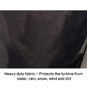 Turbine Roof Vent Cover, Heavy Duty Turbine Ventilator Protector Shield, Waterproof 1680D Oxford Fabric, Adjustable Drawstring Design, Year Around Protection for Your Roof Vent (S: 12"x17.5")