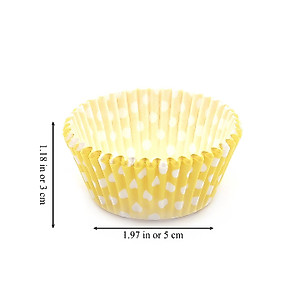 Bakehope Standard Baking Cups, Cute Polka Dots Greaseproof Cupcake Liners(6 Colors,150 Counts)