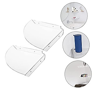 IMIKEYA 2pcs Speaker Stand Wall Mount Corner Shelf Wall Mount Speakers Wall Mounted Shelves for Storage Wall Mounted Corner Acrylic Hanging Rack Bathroom Wall Corner Shelf Wall Mount Ledge