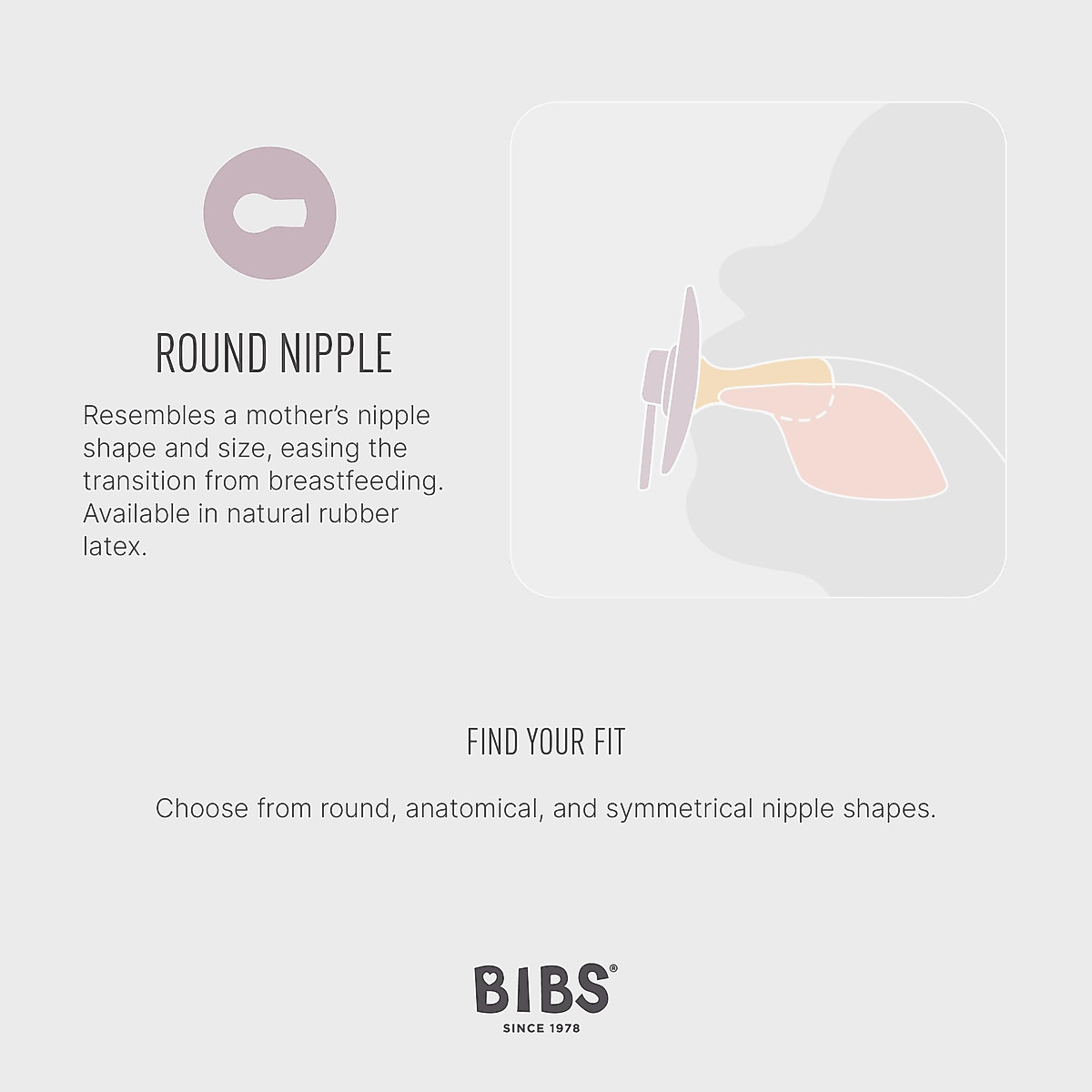 BIBS Pacifiers Colour Collection | Natural Rubber Baby Pacifier | Set of 2 BPA-Free Soothers | Made in Denmark | 6+ Months (Pack of 2) | Sage/Ivory