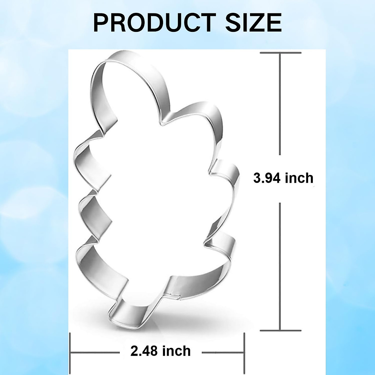 LUBTOSMN Leaf Cookie Cutter-4 inch-Biscui Cookie Cutters Molds for Green Baby Shower Wedding Engagement Birthday Party