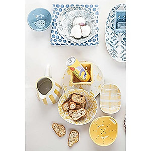 Creative Co-op Stoneware Berry Baskets, Multicolor, Set of 4 (Multicolor2)