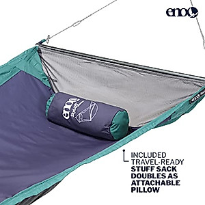 ENO, Eagles Nest Outfitters Skyloft Hammock with Flat and Recline Mode, Seafoam/Navy
