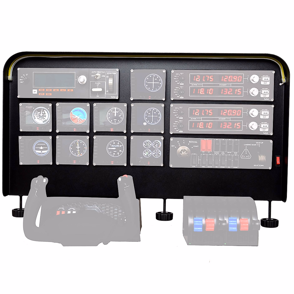 Meza Flight Simulator Cockpit ，wheel stand pro flight simulator cockpit Kit - Pre-Cut Flight Sim Mounting Set - Compatible with Logitech, Saitek & Honeycomb Yokes, Throttle Panels