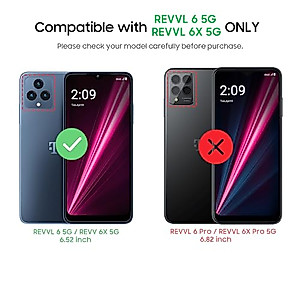 LEKEVO for REVVL 6 5G / REVVL 6X 5G Phone Case, with Screen Protector & Camera Lens Cover, Heavy Duty Dual Layer Phone Case, Military Grade Drop Proof Rugged Protective Shell (Black)