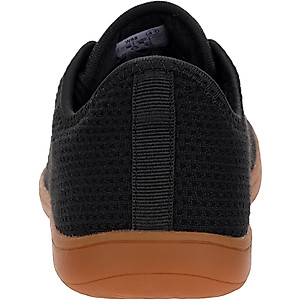 WHITIN Extra Wide Toe Box Barefoot Sneakers for Men Fashion Minimalist Minimus Zero Drop Sole Shoes Size 12 12W Outdoor Trail Road Running Black Gum 46