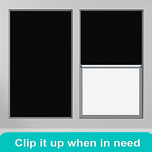 Black Out Blinds for Window 100% Blackout Fabric 118"x57" Portable Blackout Shades Temporary Sun Blocking for Window Quick Use with Nano Stickers for Home & Travel Rollable Washable Reusable