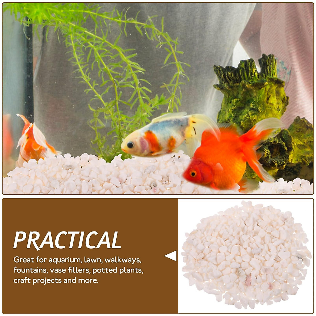 POPETPOP 1 Bag of River Rock Stones Natural Pebbles Gravel Outdoor Decorative Stones Garden Landscaping Stones Gravel Filler for Plant Aquariums Landscaping Vase Fillers