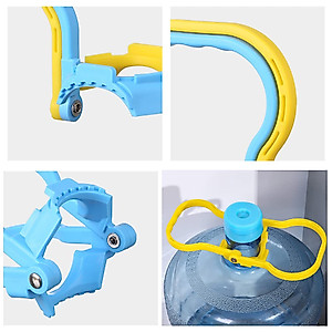 TorSor 2 Pack 5 Gallon Water Bottle Holder Purified Drinking Water Jug Caps Carrier Lift Labor Energy Saving Ergonomic Grip Handle Carrier Non-Slip Holder Lifter Heavy Duty Clip