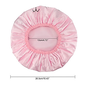 FirstKitchen Shower Cap for Kids, 2PCS Toddler Shower Cap, Cute Shower Cap with Double Layer, Kids Shower Caps for Girls Boys Child with Cartoon Animal(Pink Mouse + Gray Mouse)