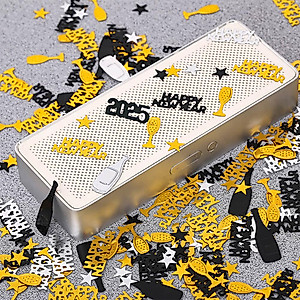 2025 New Year Confetti Happy New Year Party Decoration Wine Bottle Sequins Star Foil Table Scatters for New Year Eve By GotGala, 1.6OZ